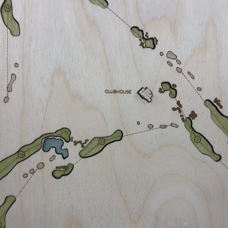 Custom 3D Wood Golf Course Map – The Golf Project